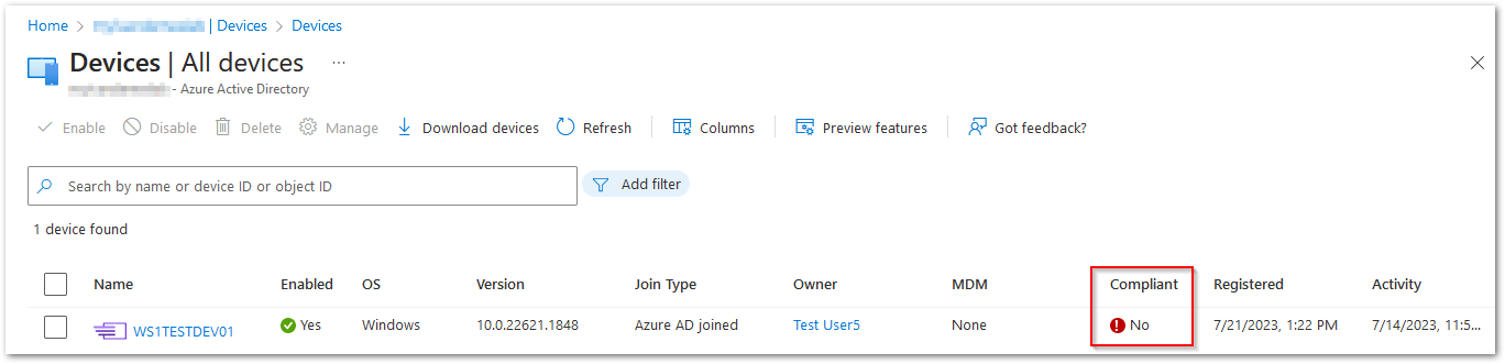 Sync VMware Workspace ONE managed device compliance state to Azure AD ...